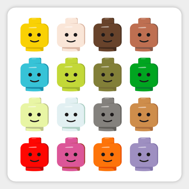 Lego Skin Tones - Lego - Sticker | TeePublic