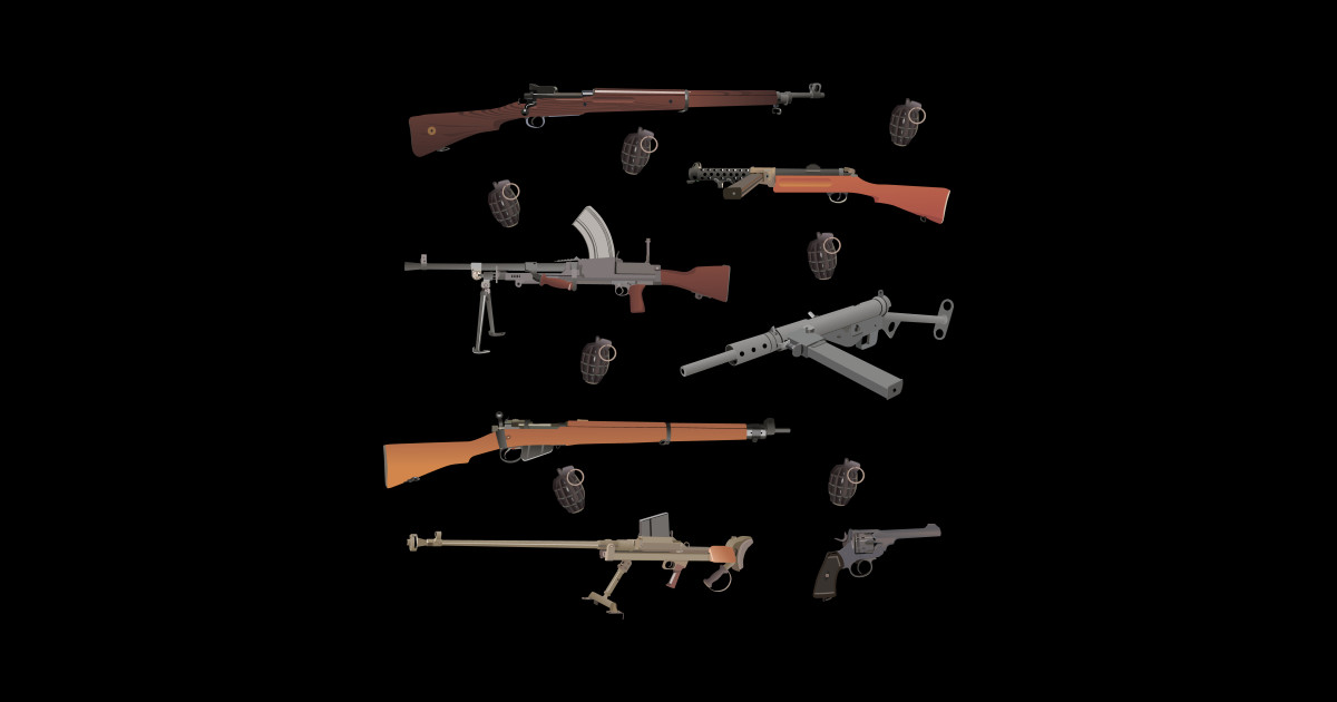 British WW2 Weapons - Weapon - Sticker | TeePublic