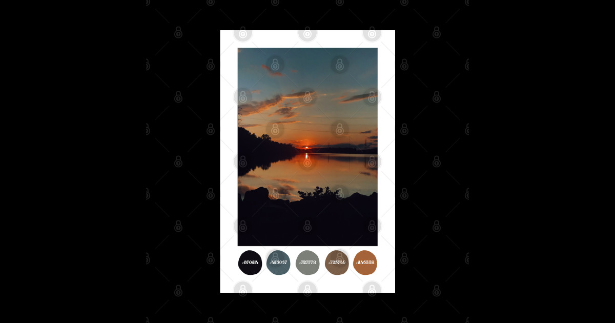 Autumn Sunset Color Palette [Dots] - Sunset - Sticker | TeePublic