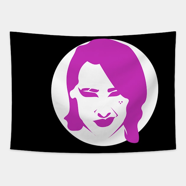 rhea ripley face illustration FAN MADE - Rhea Ripley - Tapestry | TeePublic