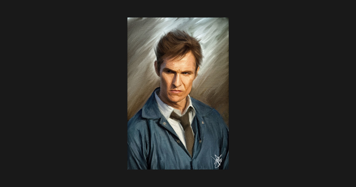 Rustin Cohle - Oil on Canvas Painting - Rustin Cohle - T-Shirt | TeePublic