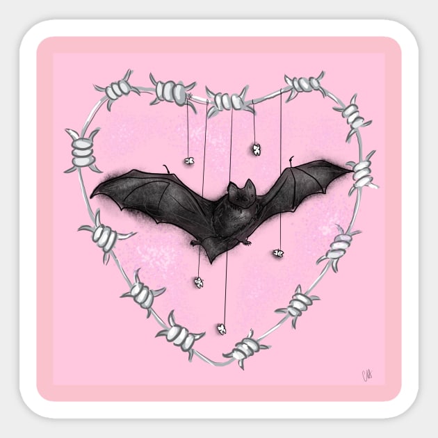 Pastel goth bat - Bat - Sticker | TeePublic