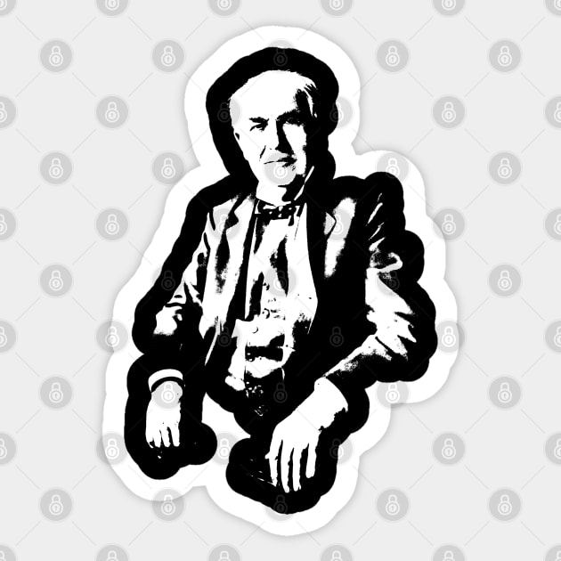 Thomas Edison Portrait - Thomas Edison - Sticker | TeePublic
