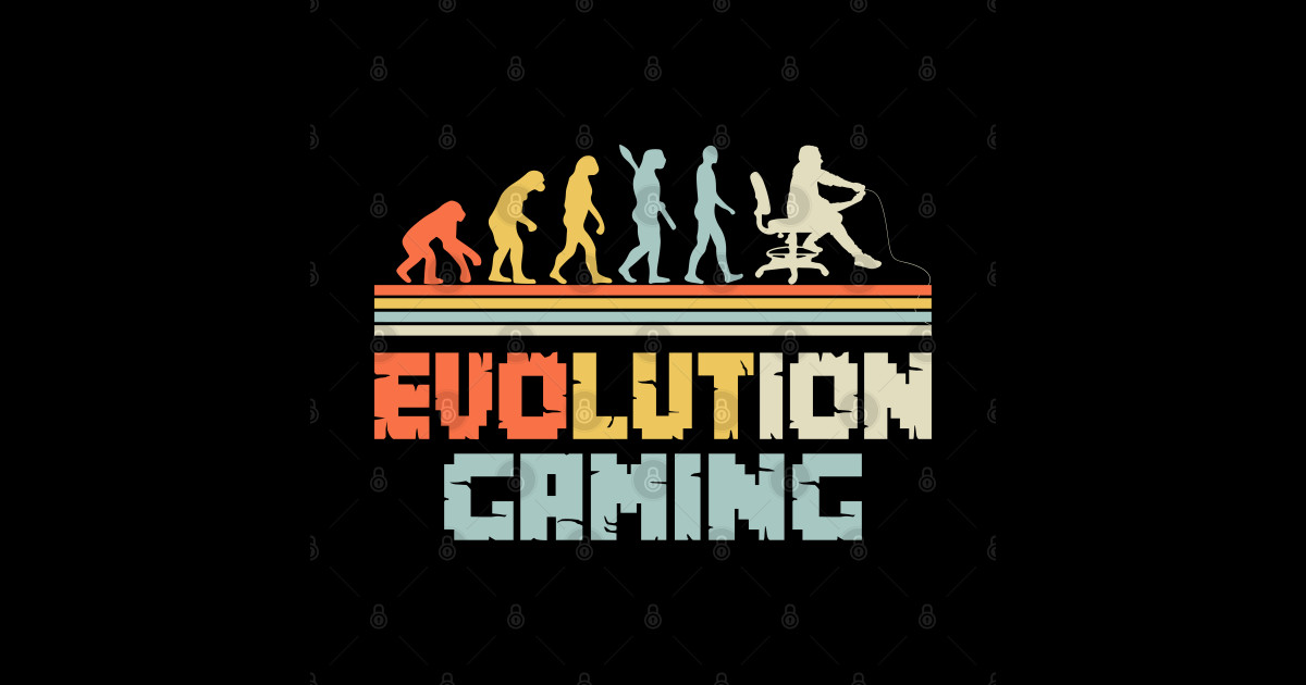 Gaming Evolution Video Gamer Funny Human Evolution Gift - Human ...