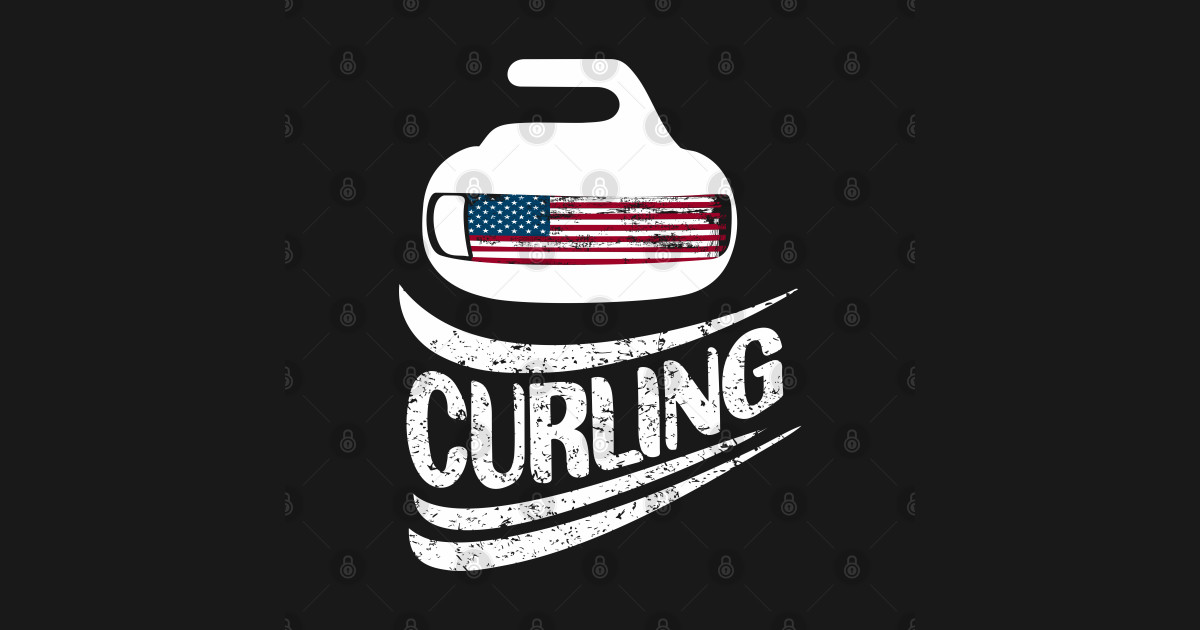 USA Curling rock - Curling - T-Shirt | TeePublic