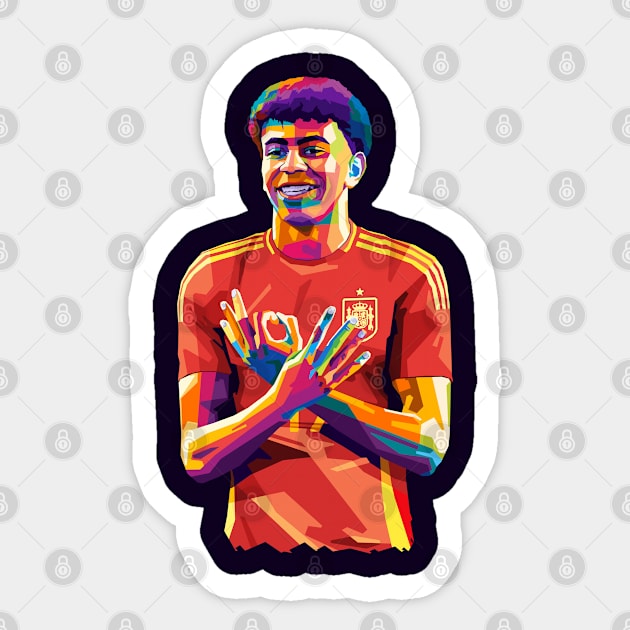 Lamine Yamal Pop Art - Lamine Yamal - Sticker | TeePublic