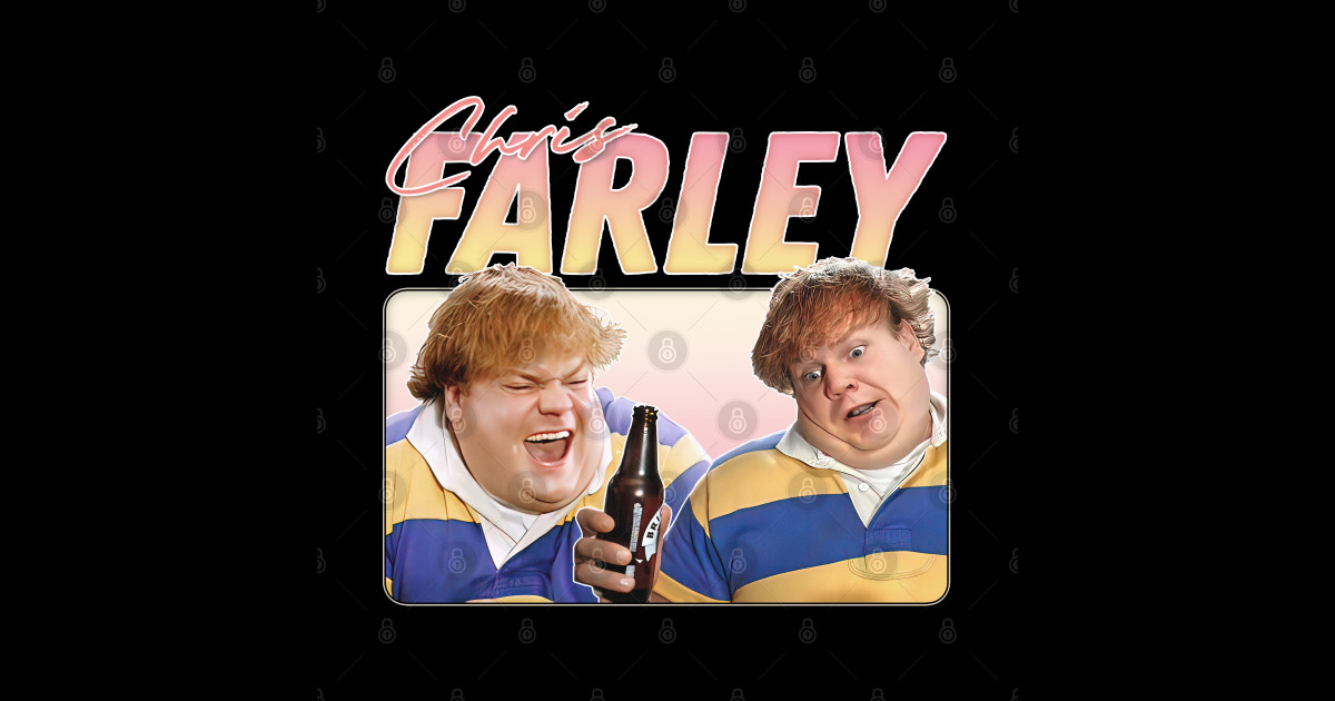 Chris Farley / Retro 90s Aesthetic Design - Chris Farley - Sticker ...