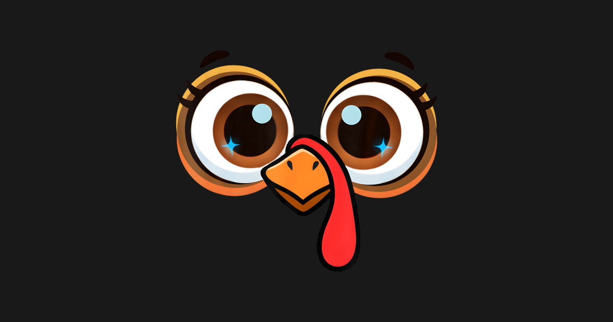 Goofy Turkey Face Thanksgiving - Family - Funny Thanksgiving Turkey - T ...