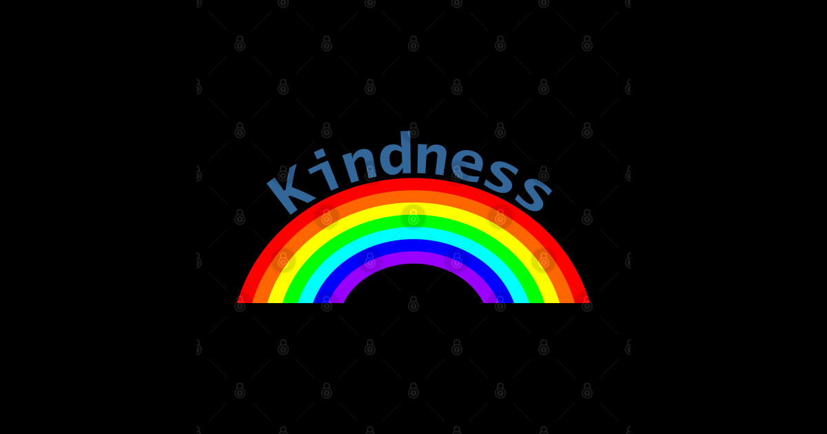 Blue Kindness Rainbow - Kindness - Sticker | TeePublic