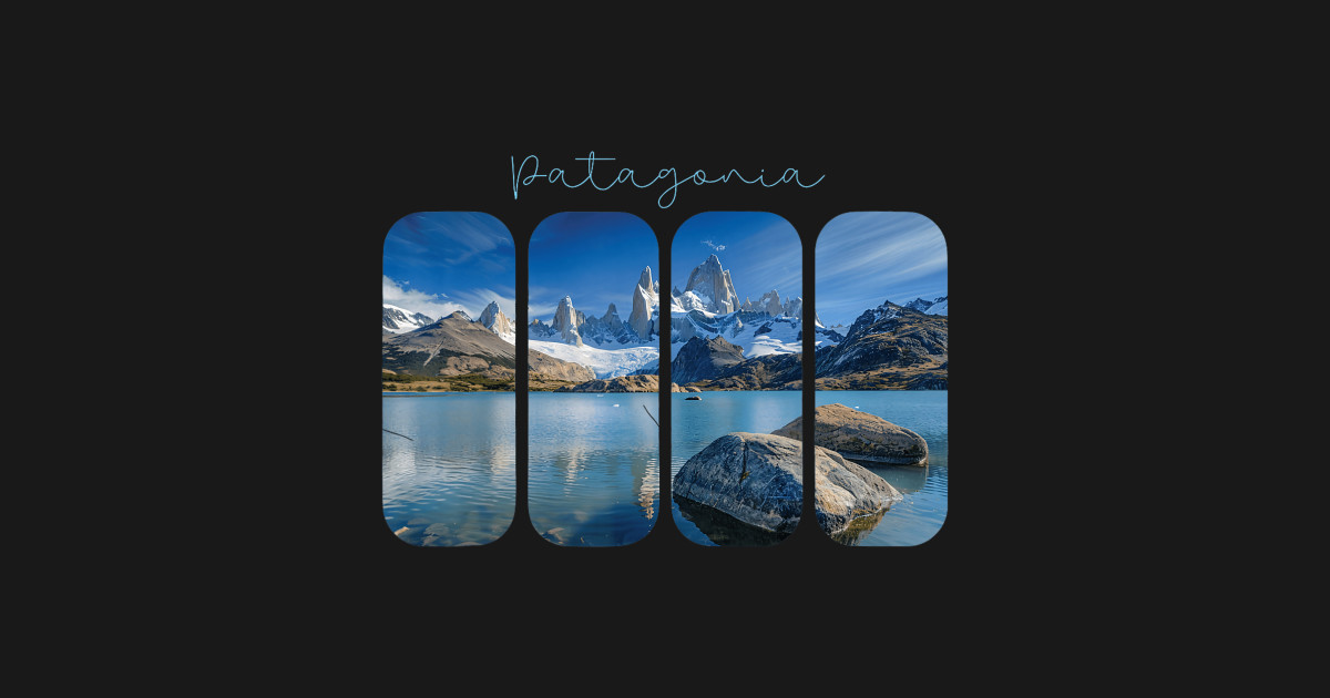 Retro Vintage Patagonia Inspired Outdoor Landscape Travel Adventure ...