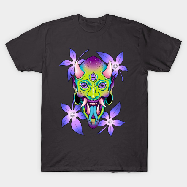 Hannya mask - Colorful - T-Shirt | TeePublic
