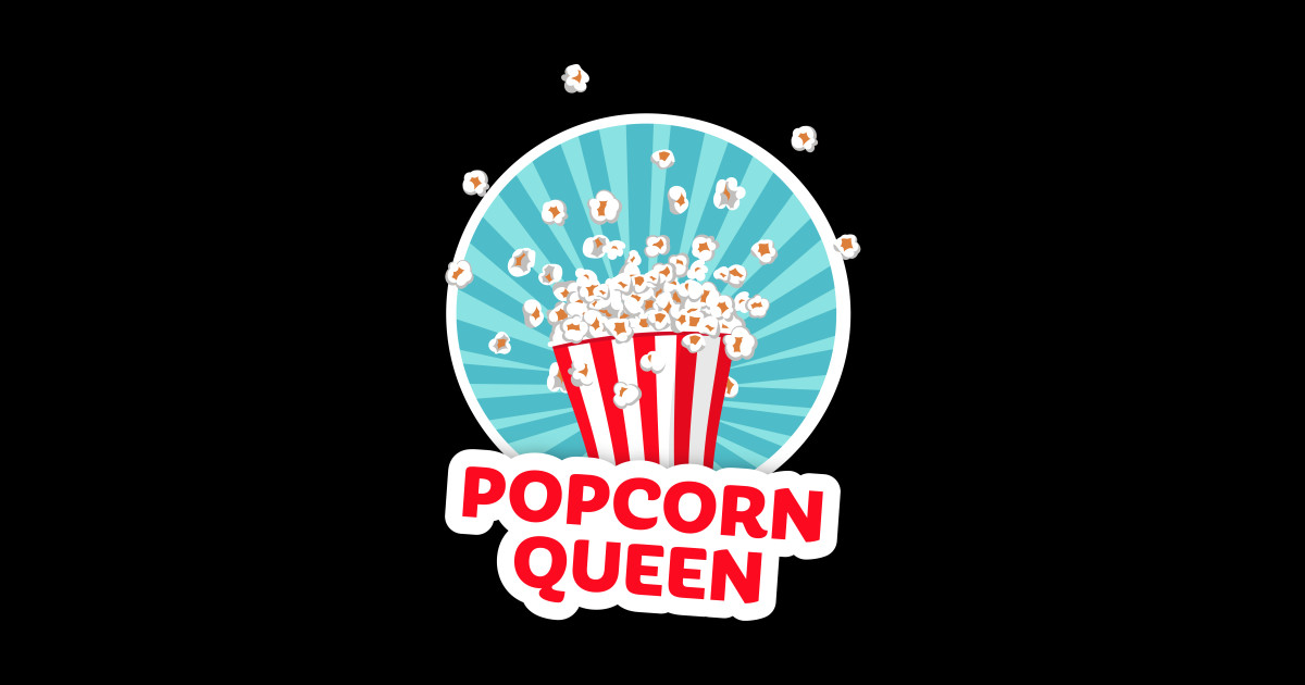 Popcorn Queen Retro Party Carnival - Carnival - Sticker | TeePublic