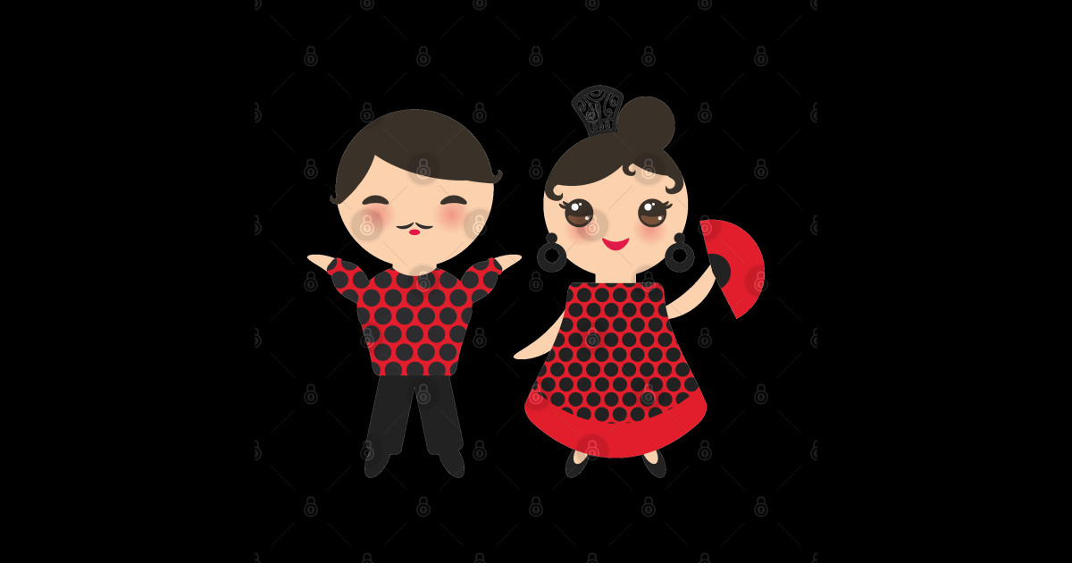 Spanish Flamenco Dancer (5) - Flamenco - Sticker | TeePublic