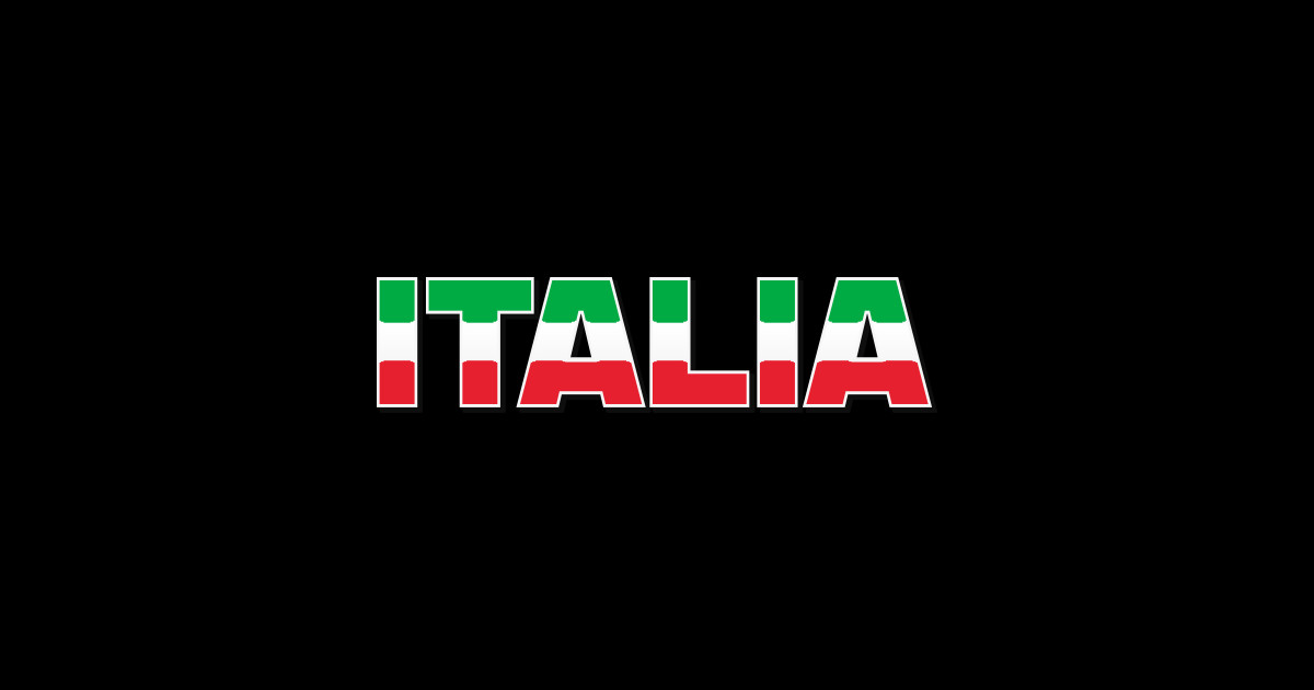 Italia Lettering Word Italian Flag - Europe - Posters and Art Prints ...