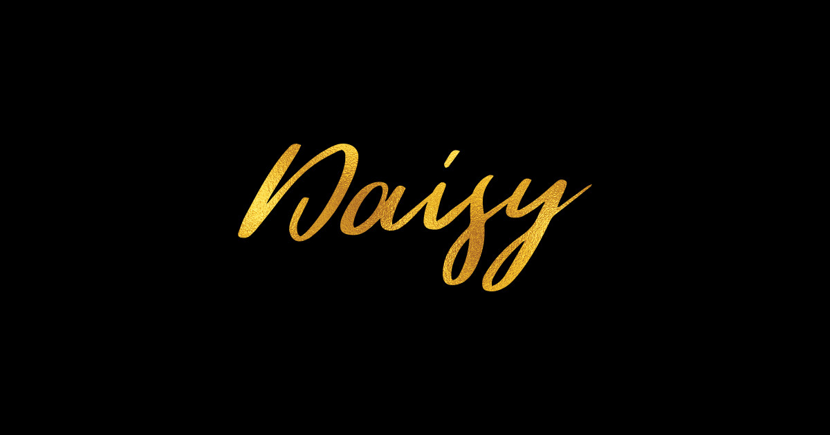 Daisy Name Hand Lettering in Faux Gold Letters - Daisy - Sticker ...