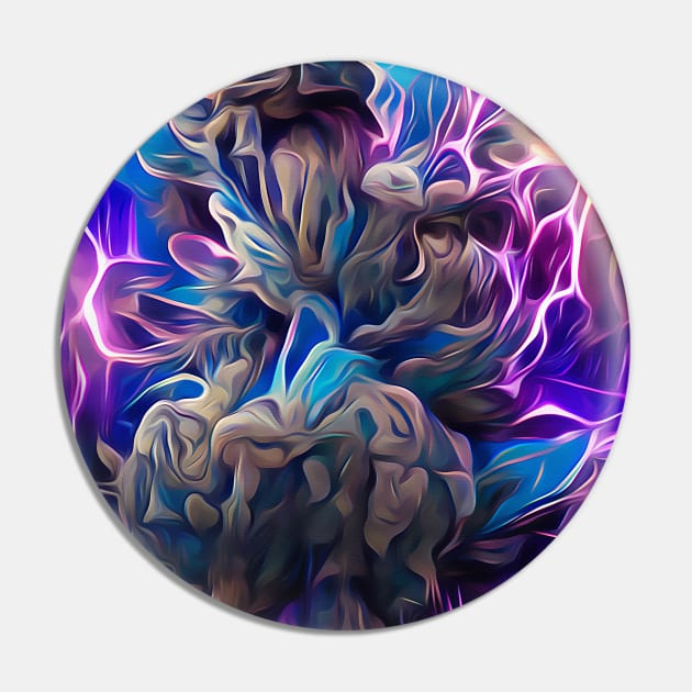 Blue Engorged Bioluminescent Nug Smoke Weed - Nugs - Pin | TeePublic