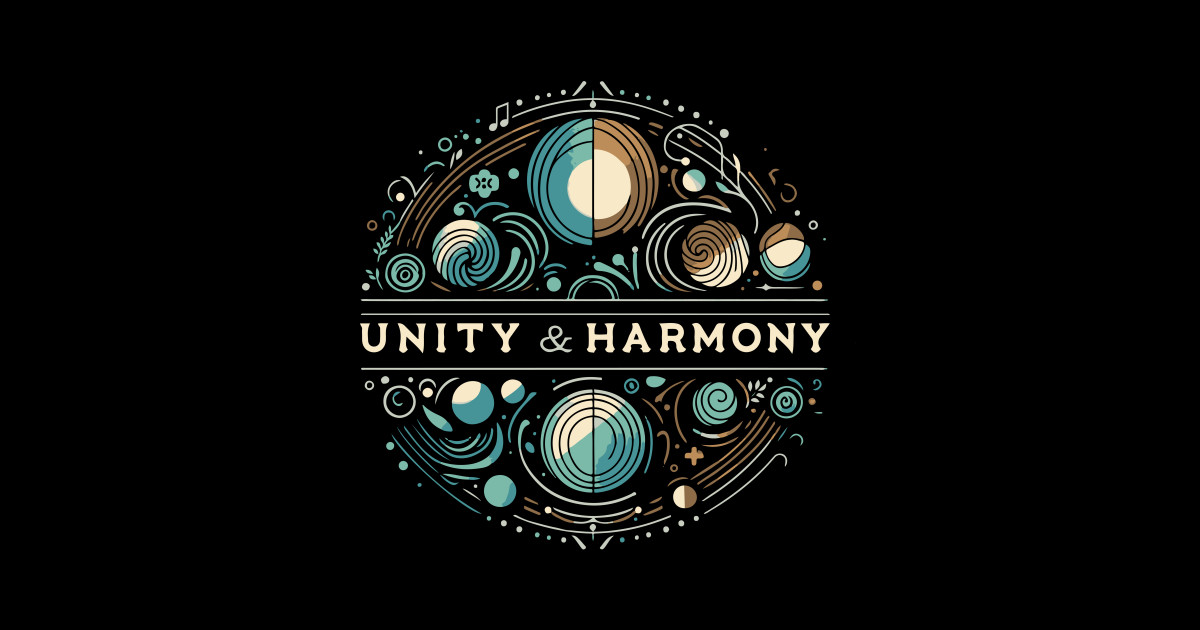 Unity and Harmony - Together We Thrive - Peace Symbol - Sticker | TeePublic