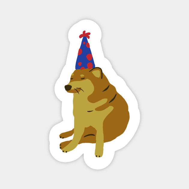 Birthday Cheems - Shibainu - Magnet | TeePublic