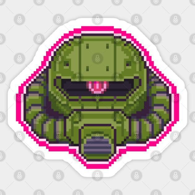 Pixel Zaku '21 - Zaku - Sticker | TeePublic