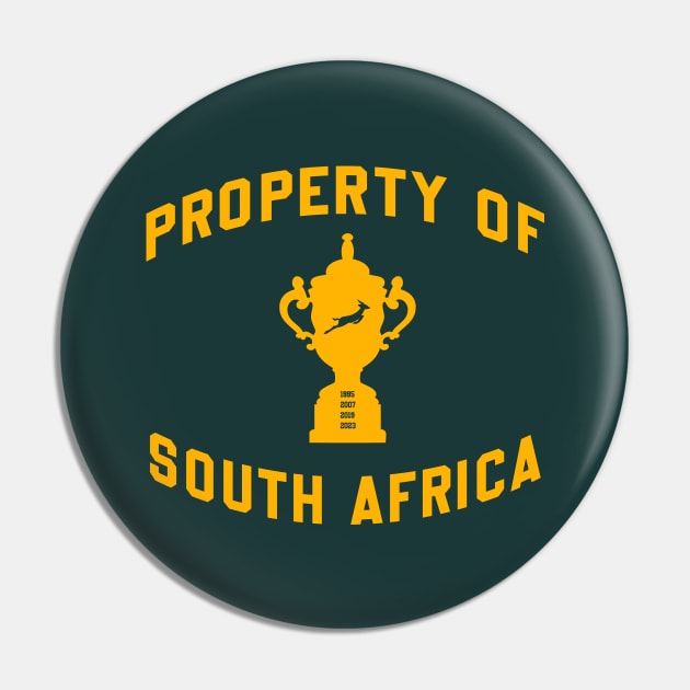 Springboks South Africa Rugby Champions - Springboks - Pin | TeePublic