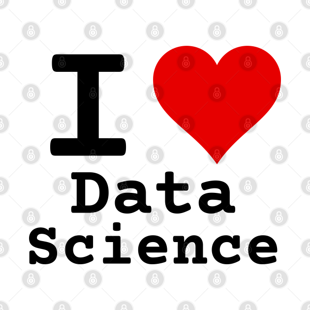 I Love Data Science | Stylized Heart Logo Black - Data Science - Pin ...