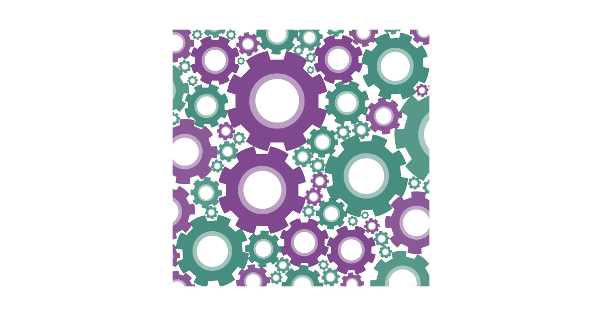 A Cog design in modern colours - Purple - T-Shirt | TeePublic