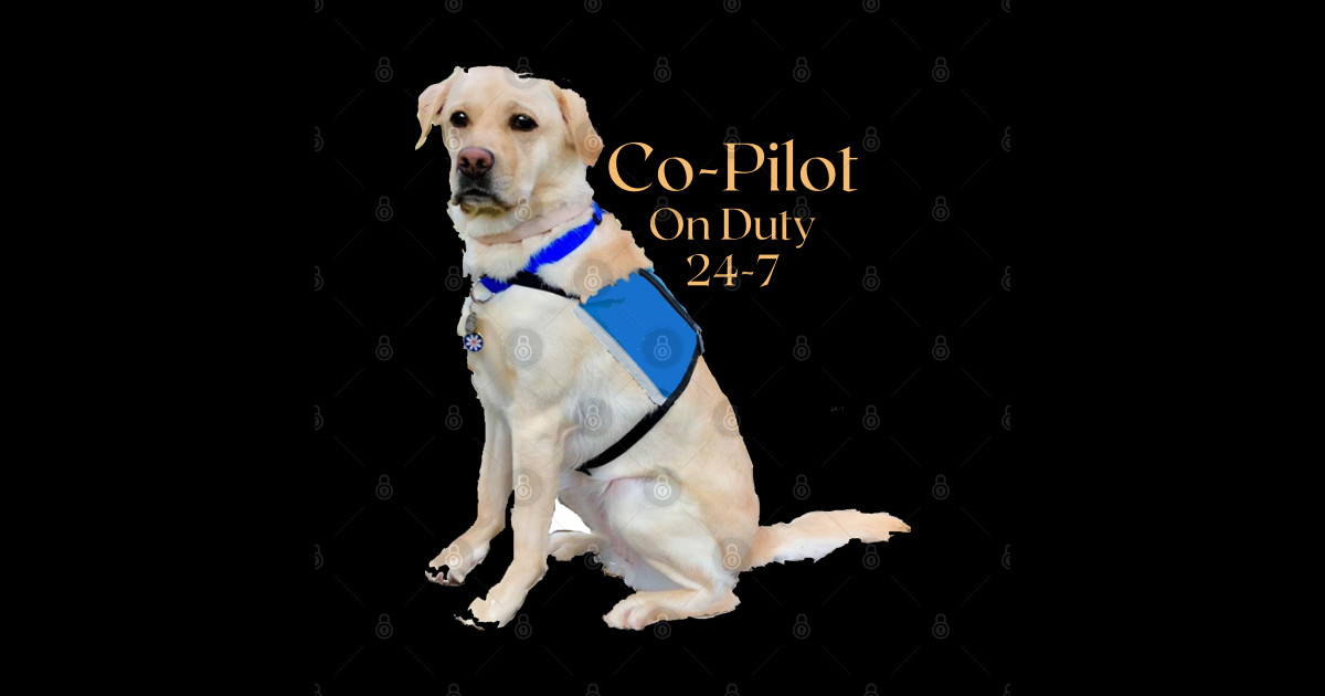 Co-Pilot - Service Dog - Sticker | TeePublic