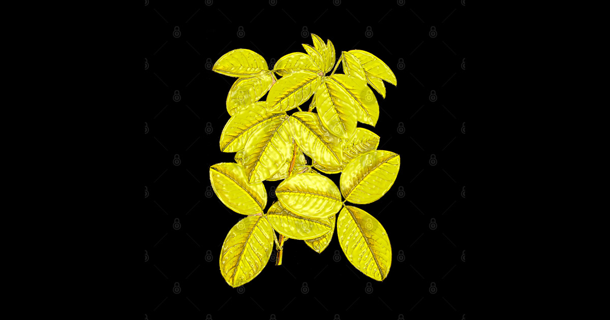 Yellow Leaves - Leaves Designs - Sticker | TeePublic