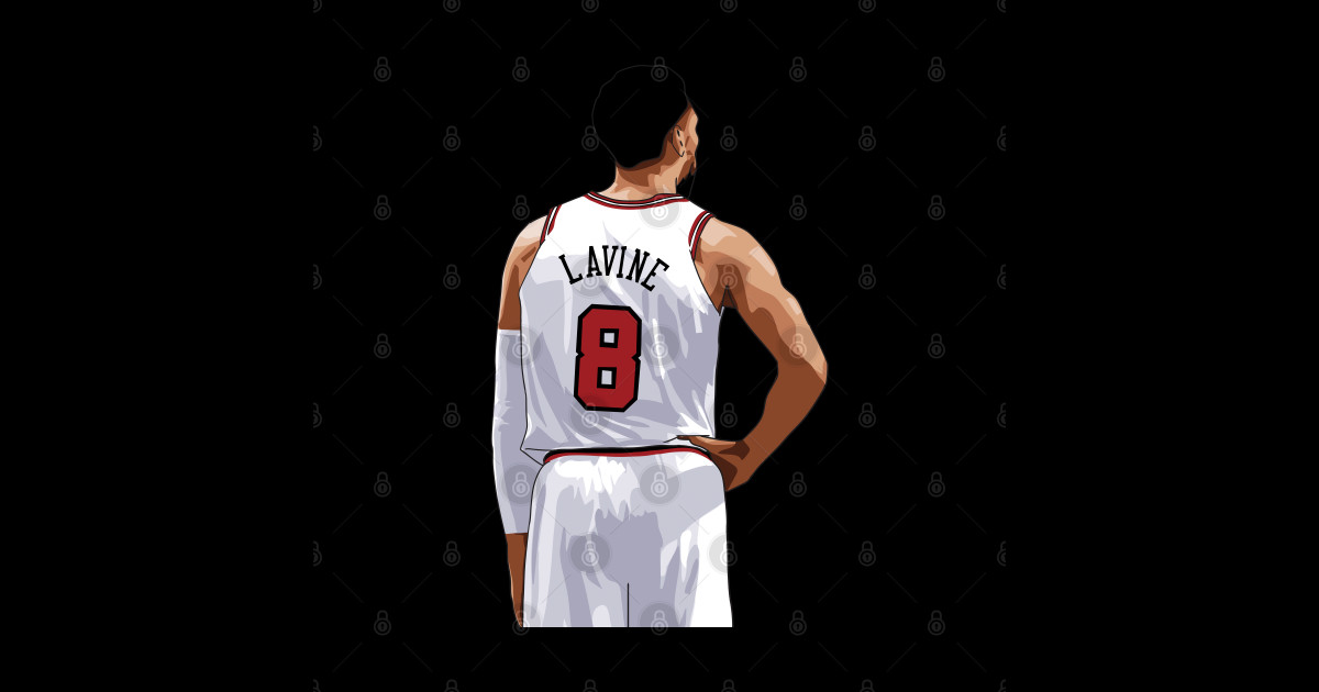 Zach Lavine Vector Back - Zach Lavine - Sticker | TeePublic