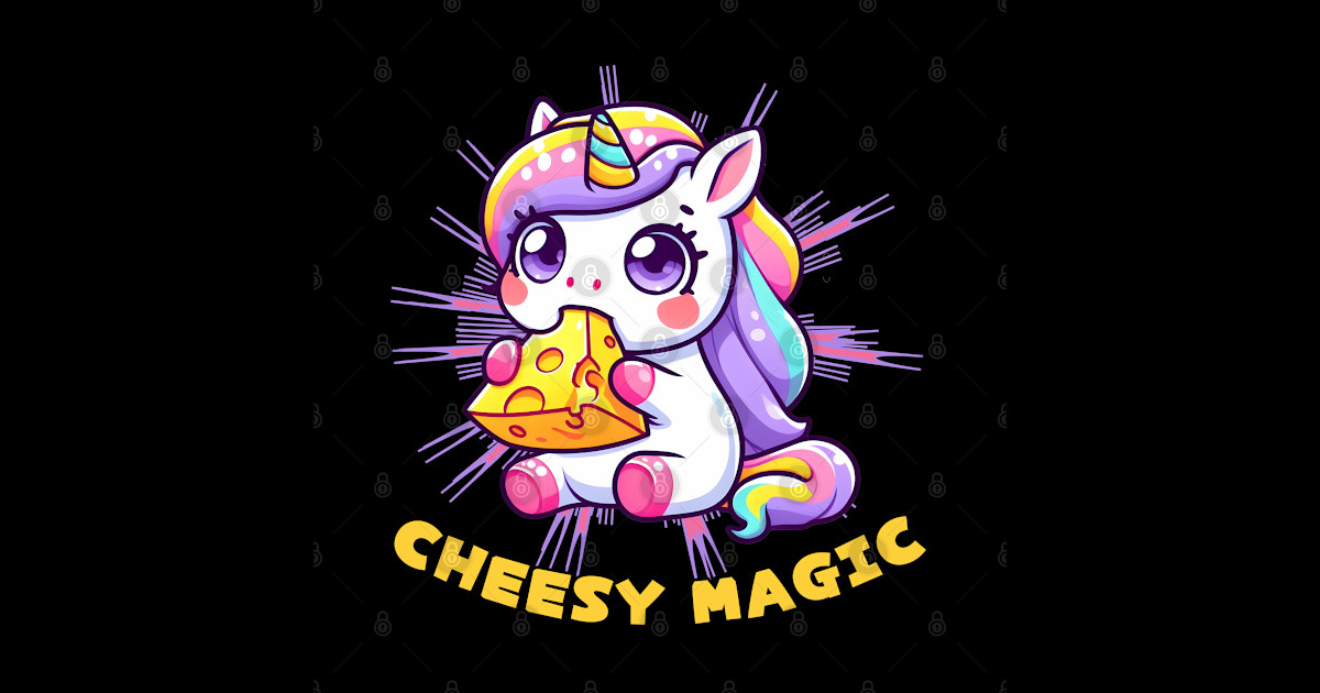 Cheese unicorn - Cheese - Sticker | TeePublic