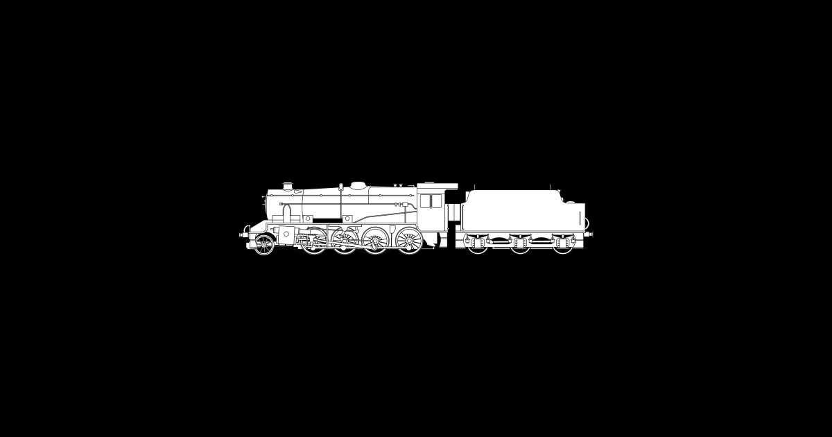 LMS Stanier 8F 2-8-0 line drawing - Train - Sticker | TeePublic
