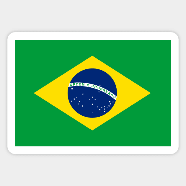 Brazilian National Flag - Brazil - Sticker | TeePublic