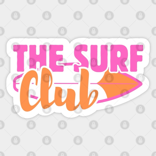 The Surf Club Ocean Hot Pink and Orange - Fun Surfboard-Inspired Design ...