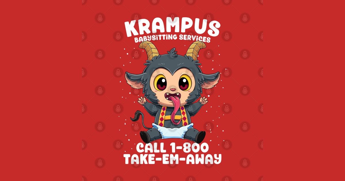 Cute Krampus: Tot Wrangler Extraordinaire - Krampus - T-Shirt | TeePublic