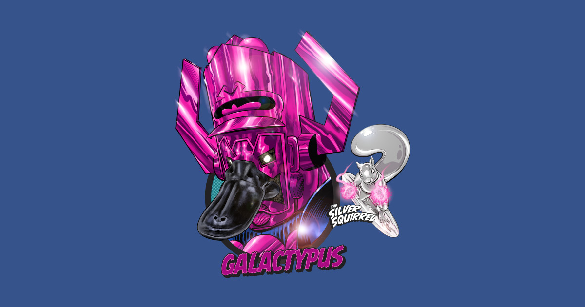 Galactypus and the Silver Squirrel - Silver Surfer - T-Shirt | TeePublic