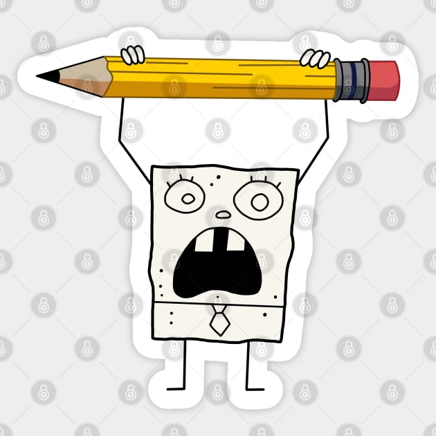 Doodlebob // Spongebob Squarepants - Spongebob Squarepants - Sticker ...