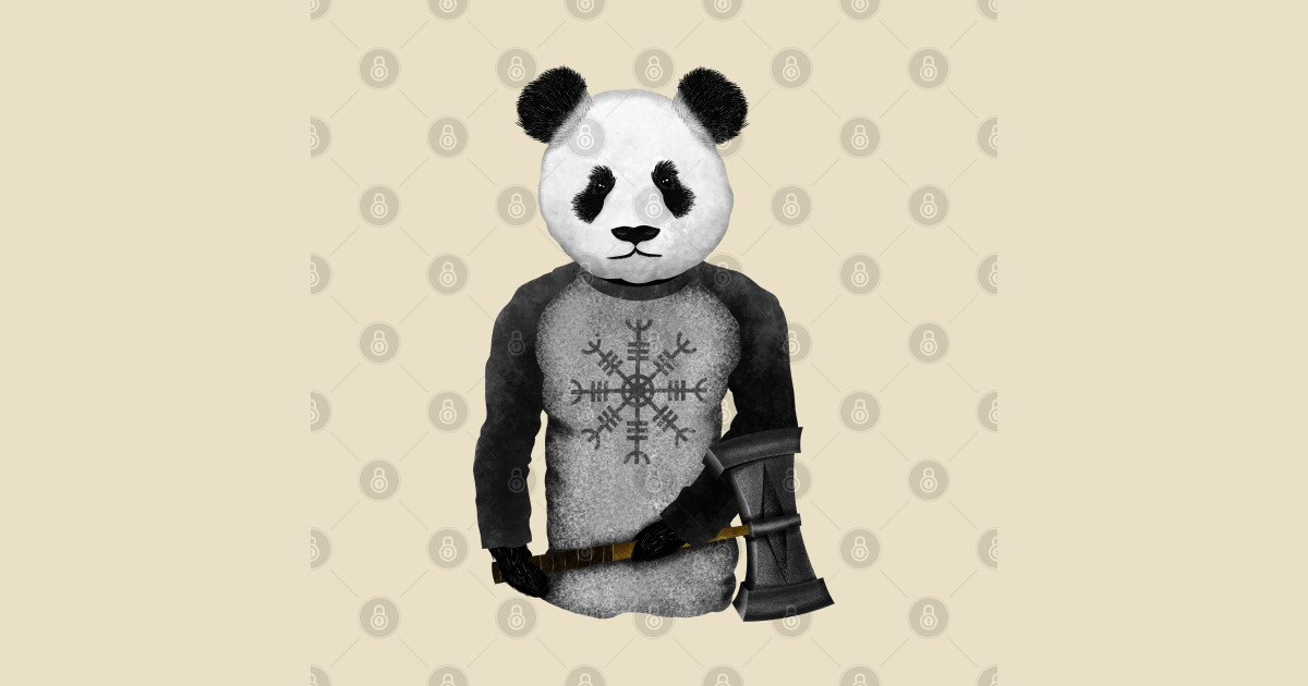 PANDA VIKING WARRIOR - Viking - T-Shirt | TeePublic