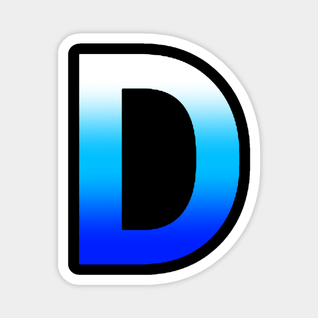 Blue Letter D - Blue - Magnet | TeePublic