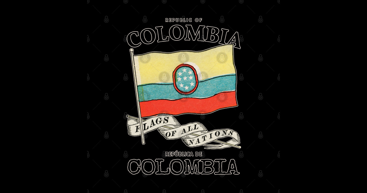 Vintage Colombia Country Flag - Colombia Flag - Sticker | TeePublic