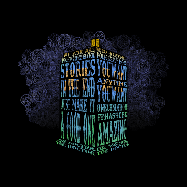 Doctor who blue phone booth quotes typography - Doctor Who - Mug ...