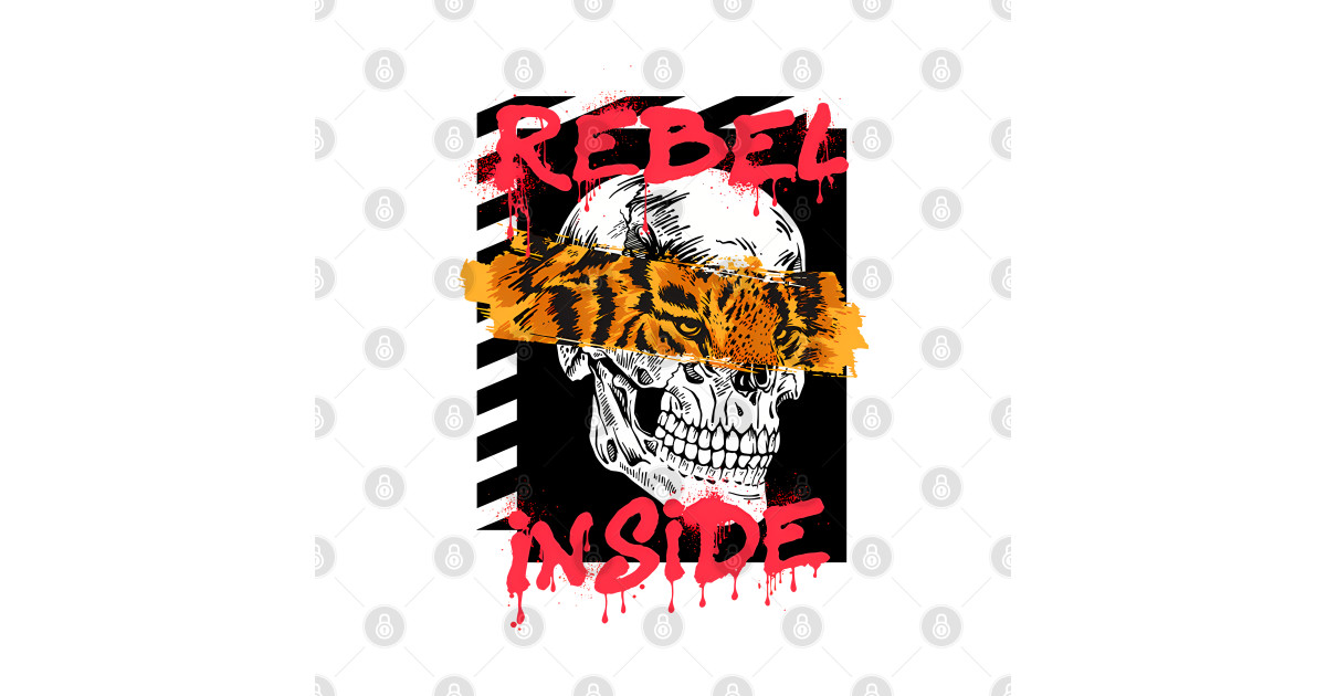 Rebel skull art - Rebel - T-Shirt | TeePublic