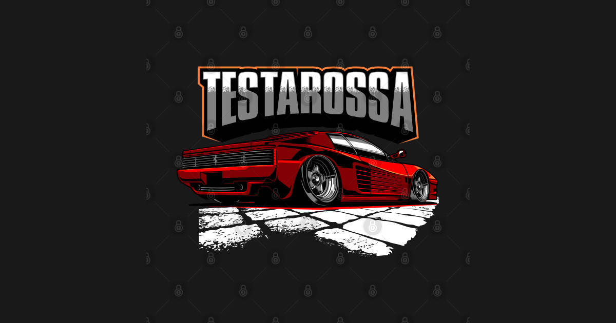Ferrari Testarosa Red - Automotive Apparel - T-Shirt | TeePublic