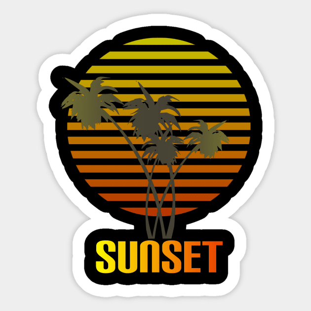 Sunset - Sunset - Sticker | TeePublic