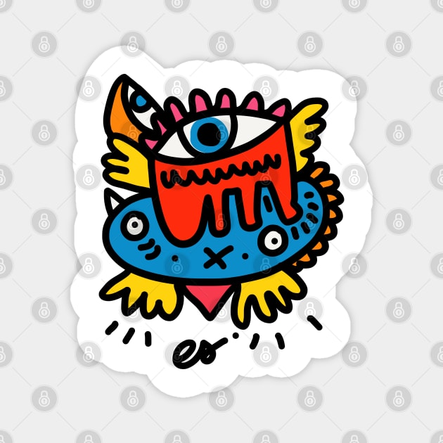 Cool Cyclops Graffiti Art Creature - Graffiti - Magnet | TeePublic