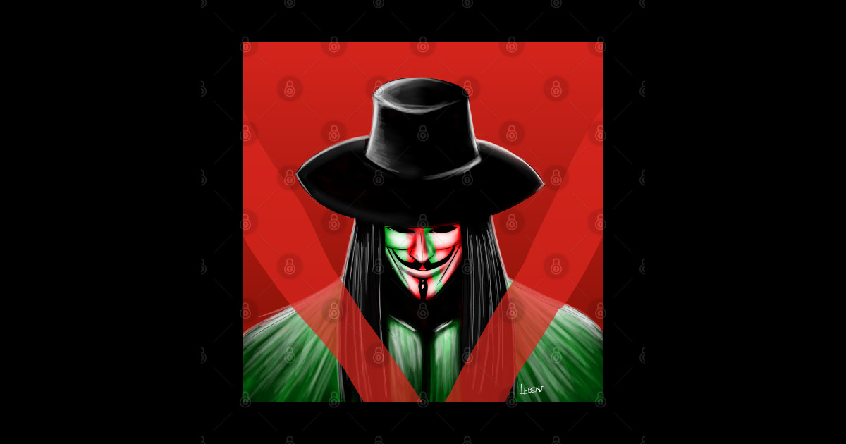 v for vendetta in red - V For Vendetta - Sticker | TeePublic