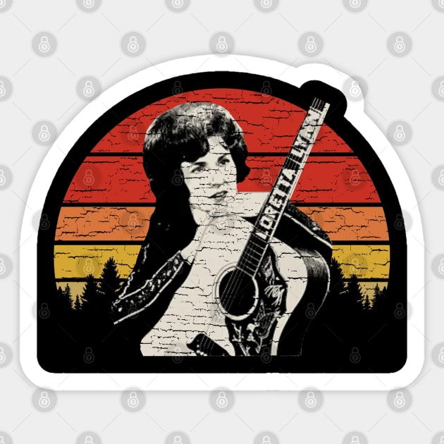 Loretta Lynn-Retro Vintage - Loretta Lynn - Sticker | TeePublic