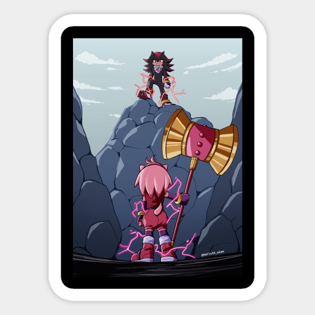 Amy vs Shadow - Sonic - Sticker | TeePublic
