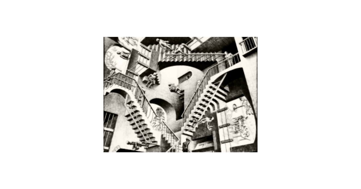 Escher Relativity Art Print 1953 Imp-Art Poster Maurits Cornelis Escher ...