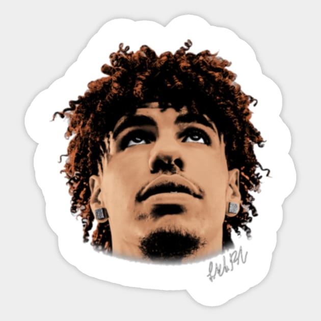 Lamelo Ball Big Face - Lamelo Ball - Sticker | TeePublic
