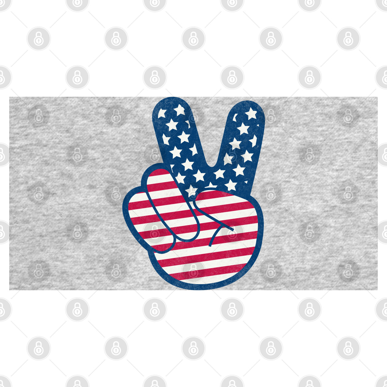American Flag Retro Peace Sign Hand Distress - Peace Sign - T-Shirt ...